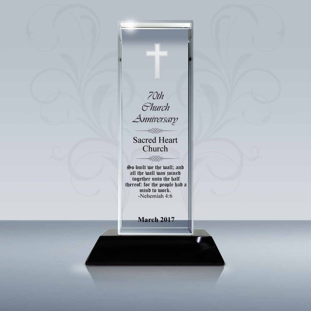 Church Anniversary Gift – Goodcount 3D Crystal Etching Gift & Award