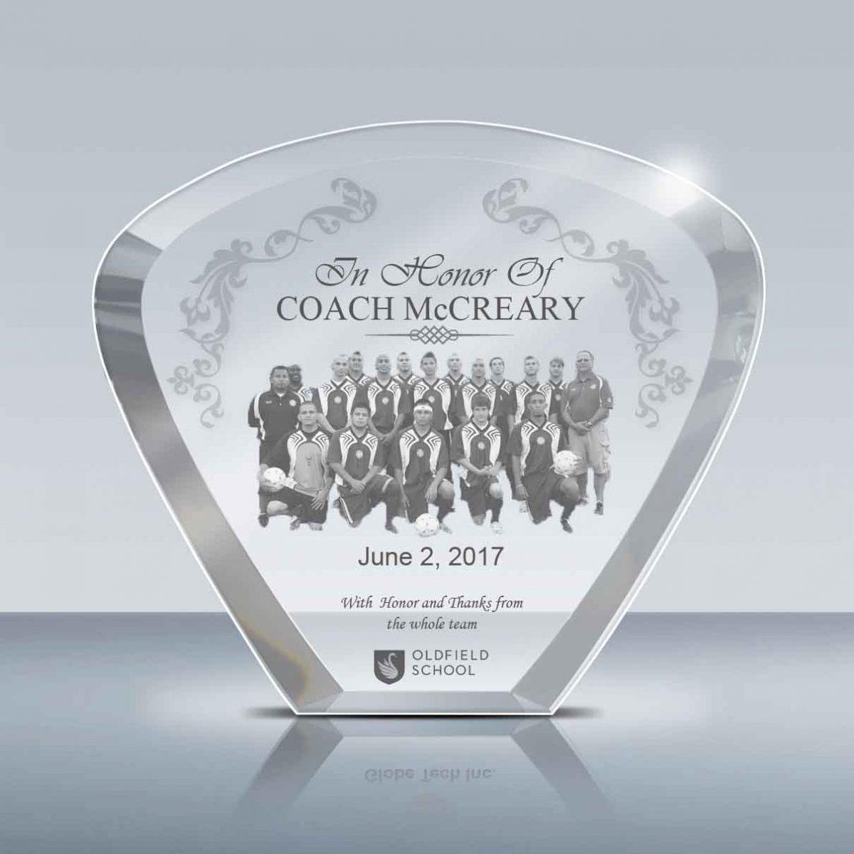 Coach Appreciation Gift – Goodcount 3D Crystal Etching Gift & Award