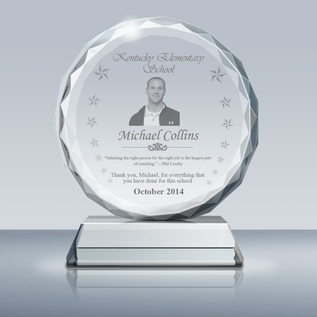 Coach Appreciation Gift – Goodcount 3D Crystal Etching Gift & Award