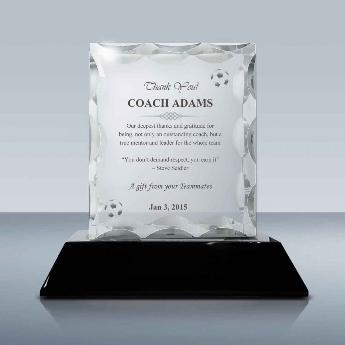 Coach Appreciation Gift – Goodcount 3D Crystal Etching Gift & Award