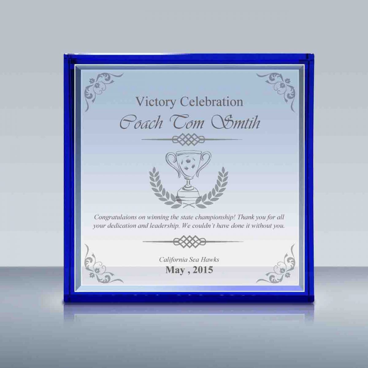 Coach Appreciation Gift – Goodcount 3D Crystal Etching Gift & Award