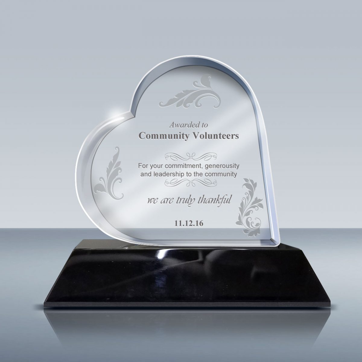 Community Service Award – Shining Star Crystal Plaque (033) – Goodcount ...