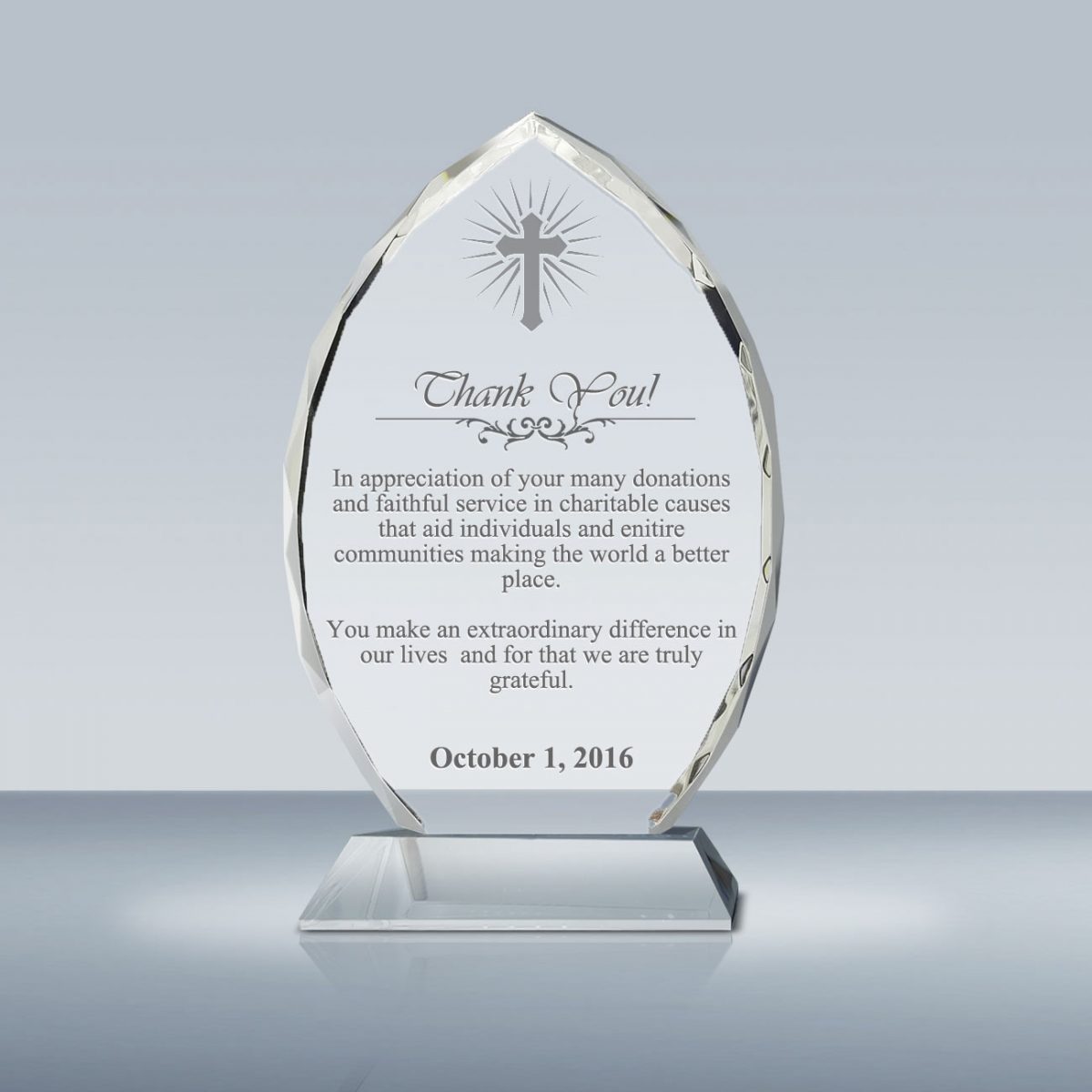 Community Service Award – Shining Star Crystal Plaque (033) – Goodcount ...