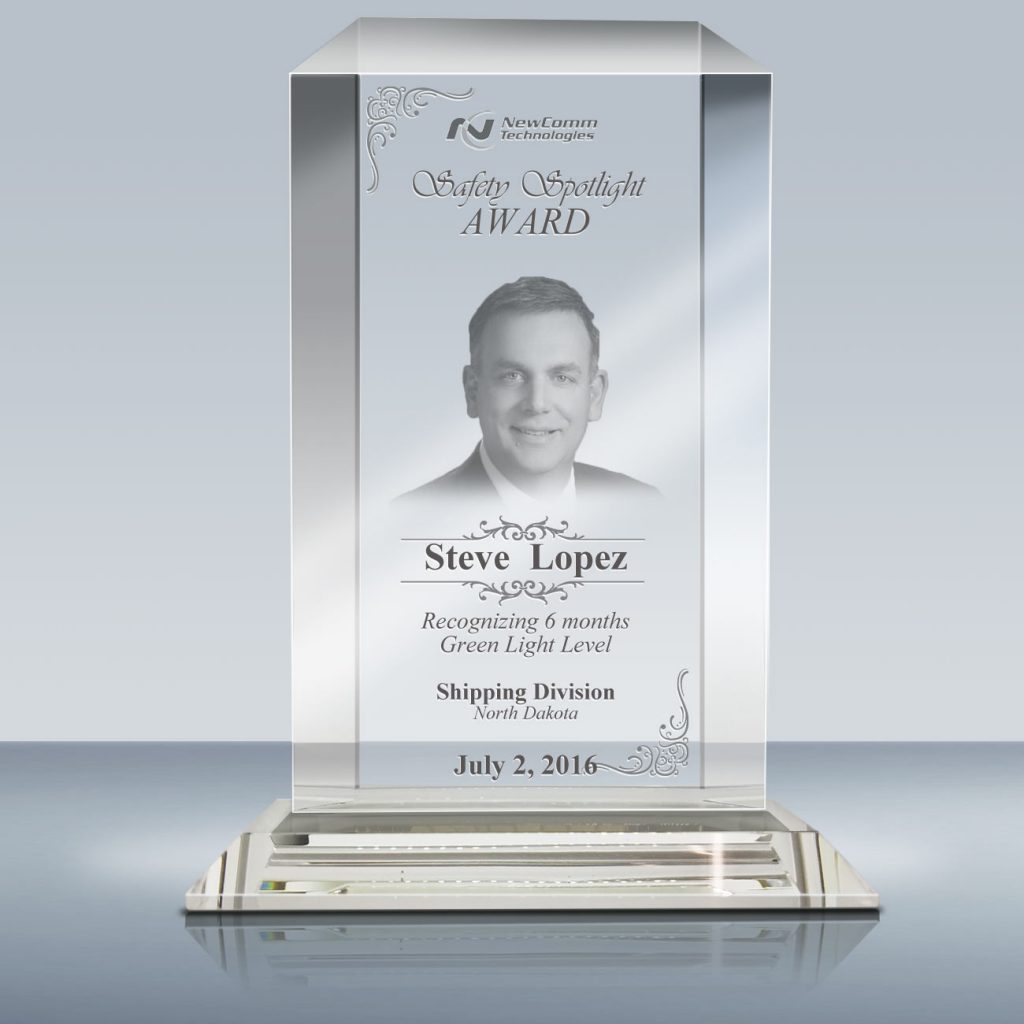 Safety Achievement Award – Goodcount 3D Crystal Etching Gift & Award