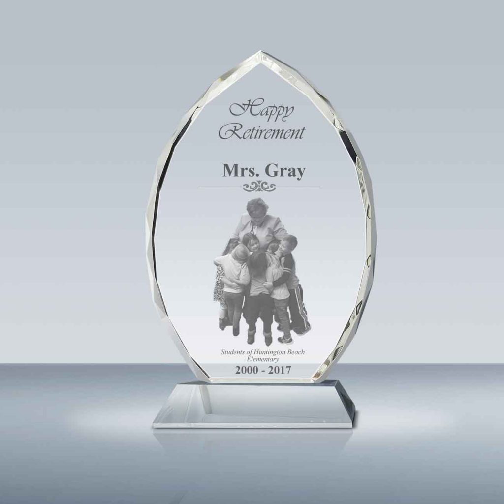 Teacher Retirement Gift – Goodcount 3D Crystal Etching Gift & Award